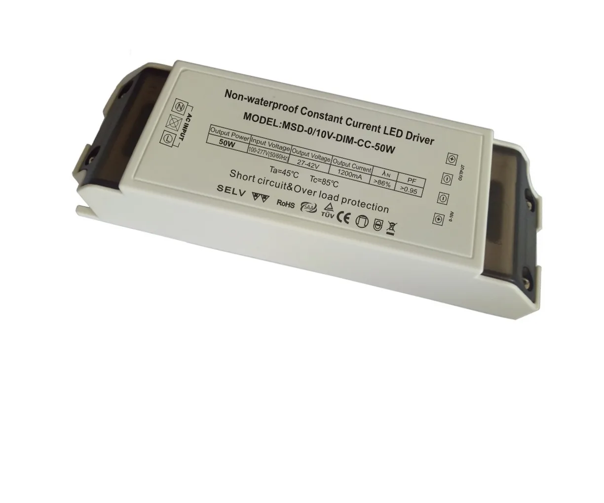 Ac 110v 220v 230v 50w 0-10v Pwm Constant Current Dimming Led Driver ...