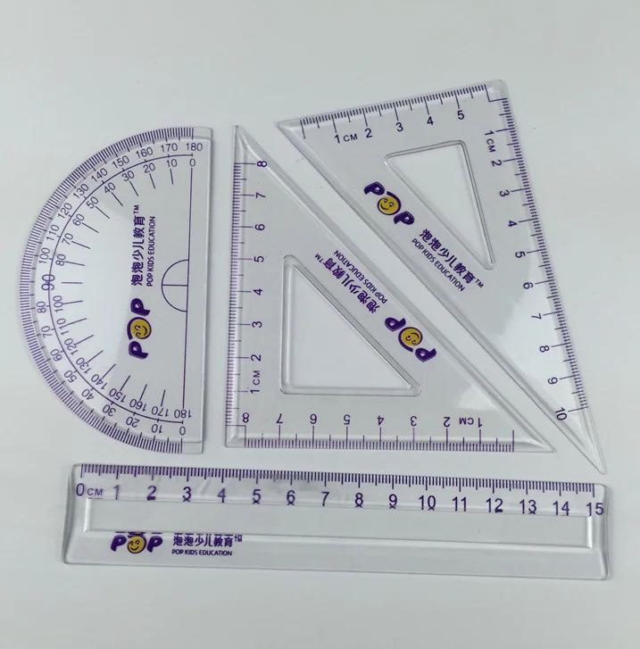 School Math Ruler Set 4 Pieces - Buy Plastic Ruler Product on Alibaba.com