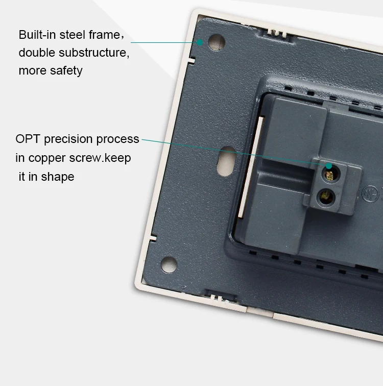 Usa Standard Wall Mount Stainless Panel Double Triple 3 Pin Socket ...