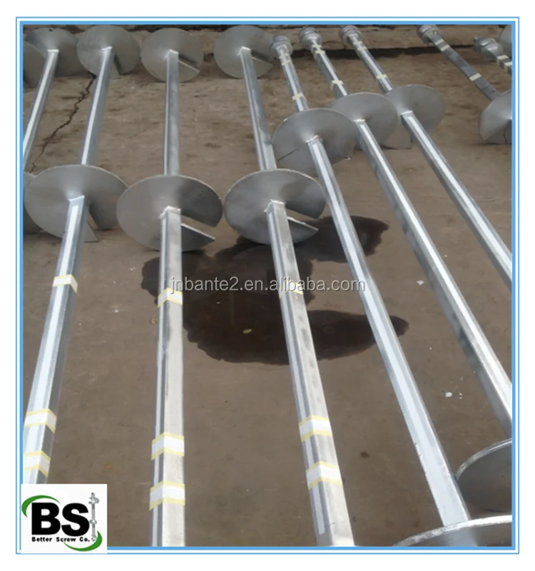 Square Shaft Helical Ground Anchor Rod /spiral Ground Anchor Rod /helix ...