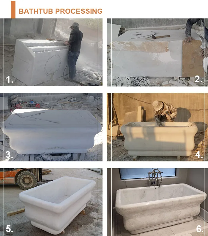 High Quality Freestanding Whirlpool Natural Marble Stone Bathtub For ...