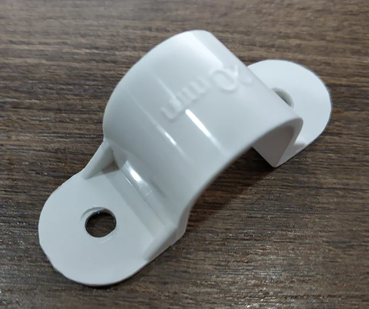 20mm 25mm 32mm PVC U Clips with Spacers - White Custom Bar Saddle