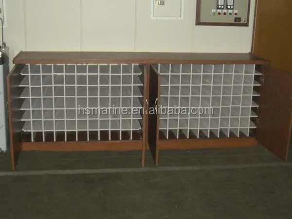Marine Wood Flag Locker Cabinet