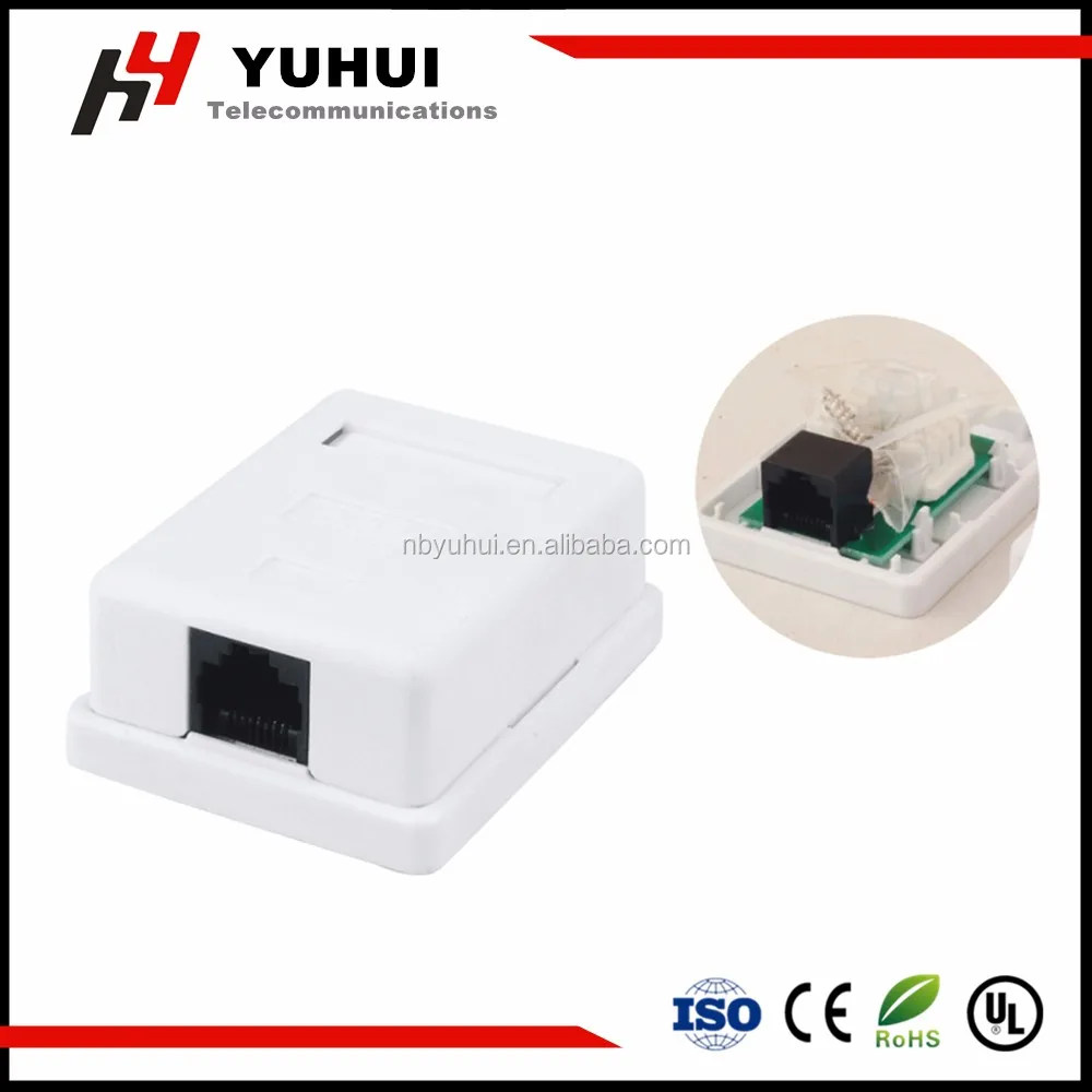 Network Box Dual Port Rj45 Surface Wall Mount Box - Buy Dual Port Rj45 ...