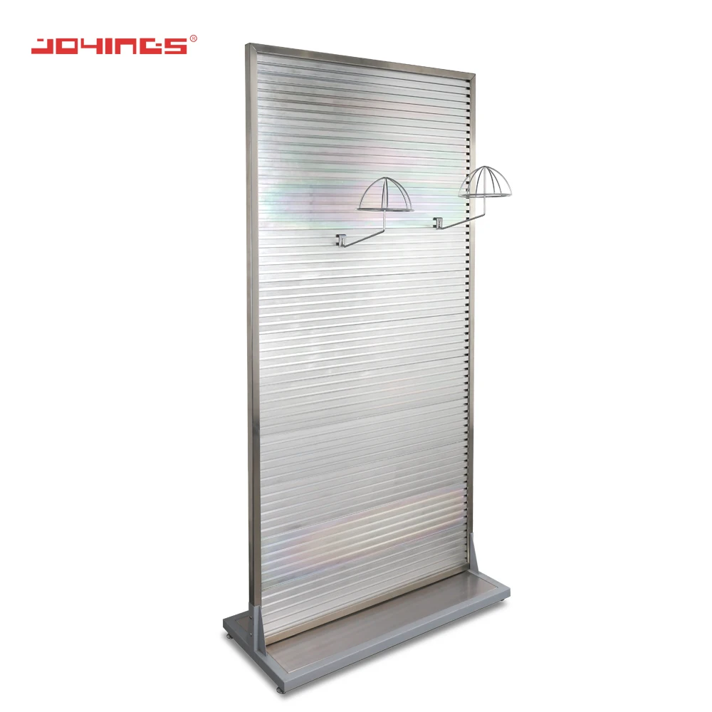 Heavy Duty Floor Standing Slat Wall Display Shelving For Retail Stores ...