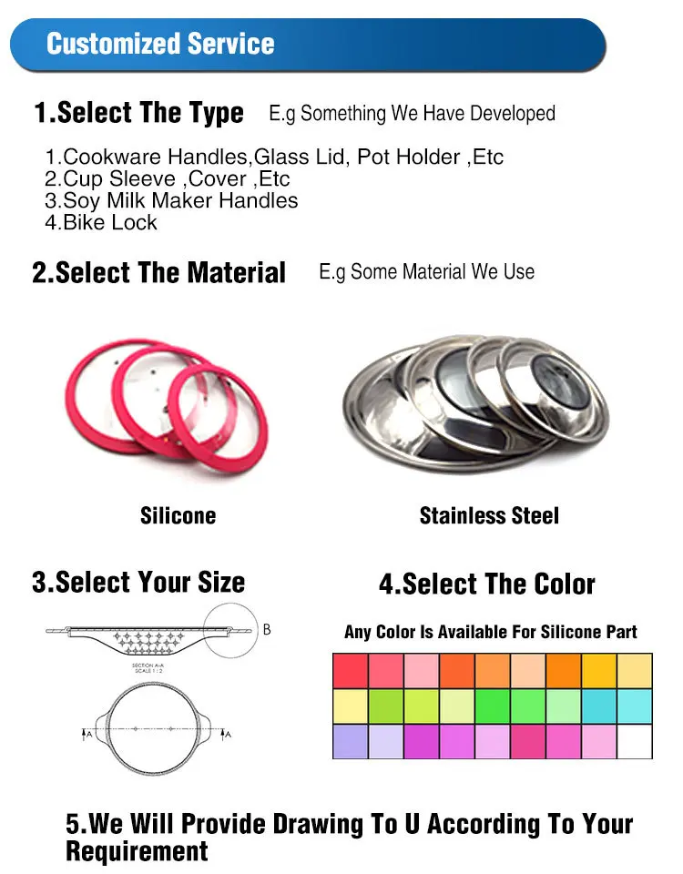 Glass Cooking Pot Lids With Silicon Rim For Pots / Pans - Buy Cooking ...