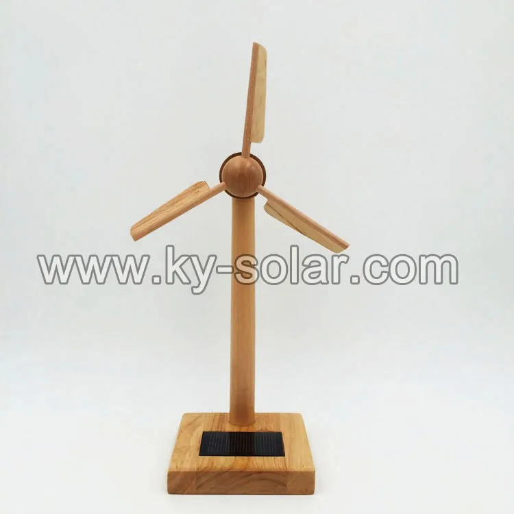 Customized Solar Wooden Windmill for Toys and Garden