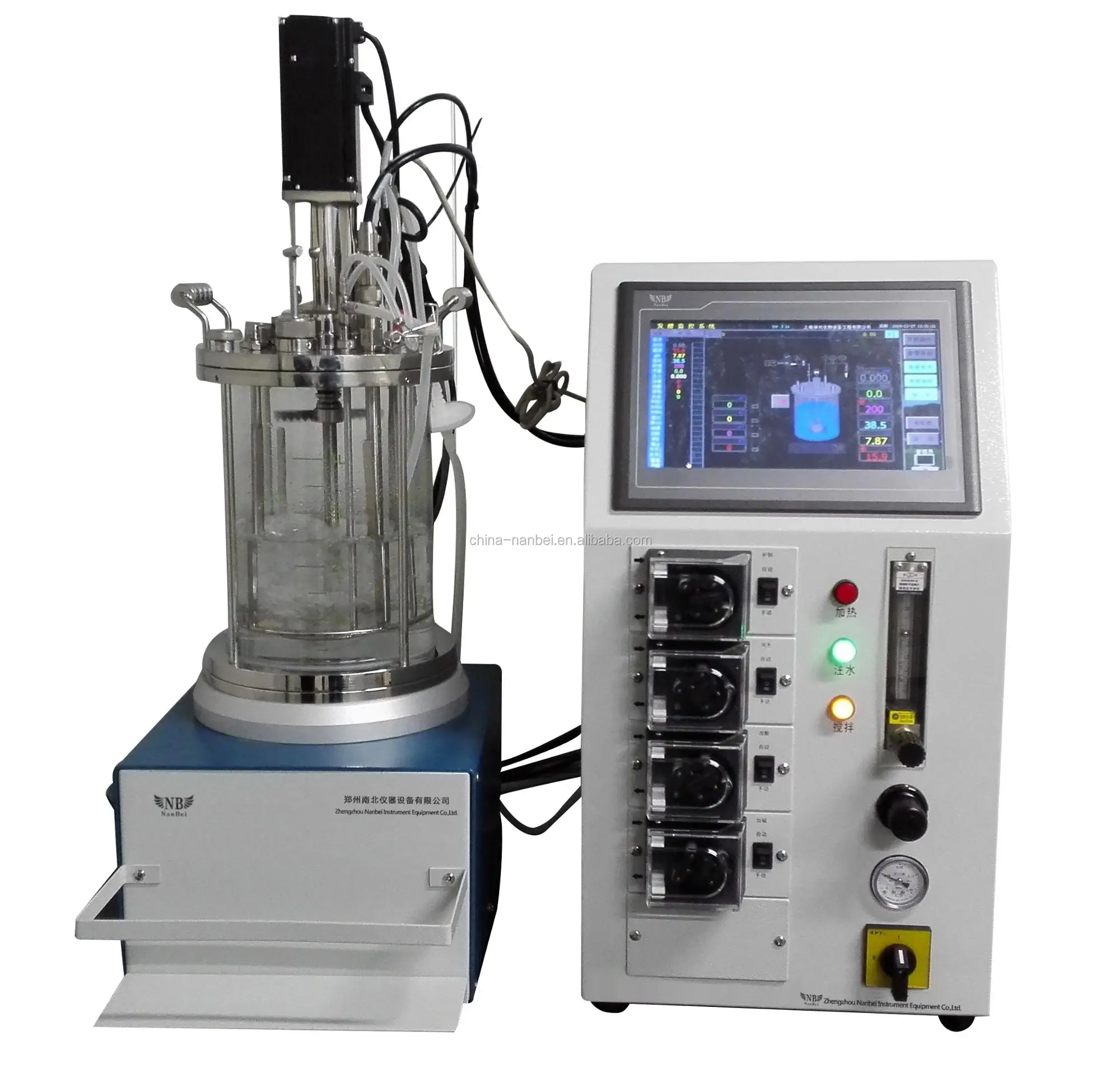 1l 2l 3l 5l Biological Laboratory Benchtop Bioreactor Fermenter Price ...