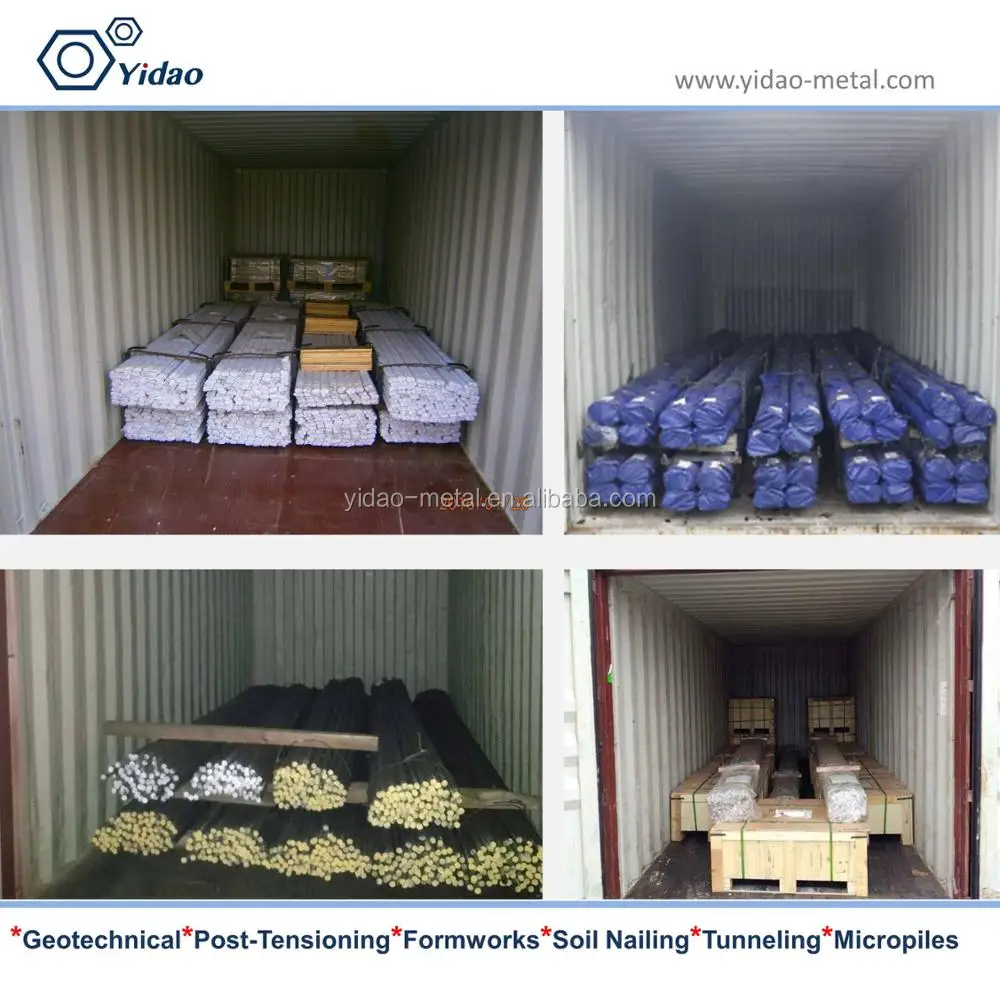 B500 D25 Fully Threaded Steel Rebar for Rock Bolts