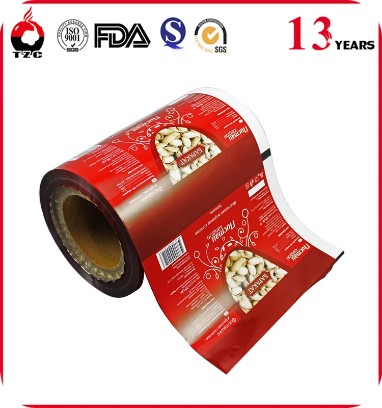 Customized Printed Metalized Plastic Packaging Film Roll - Buy ...
