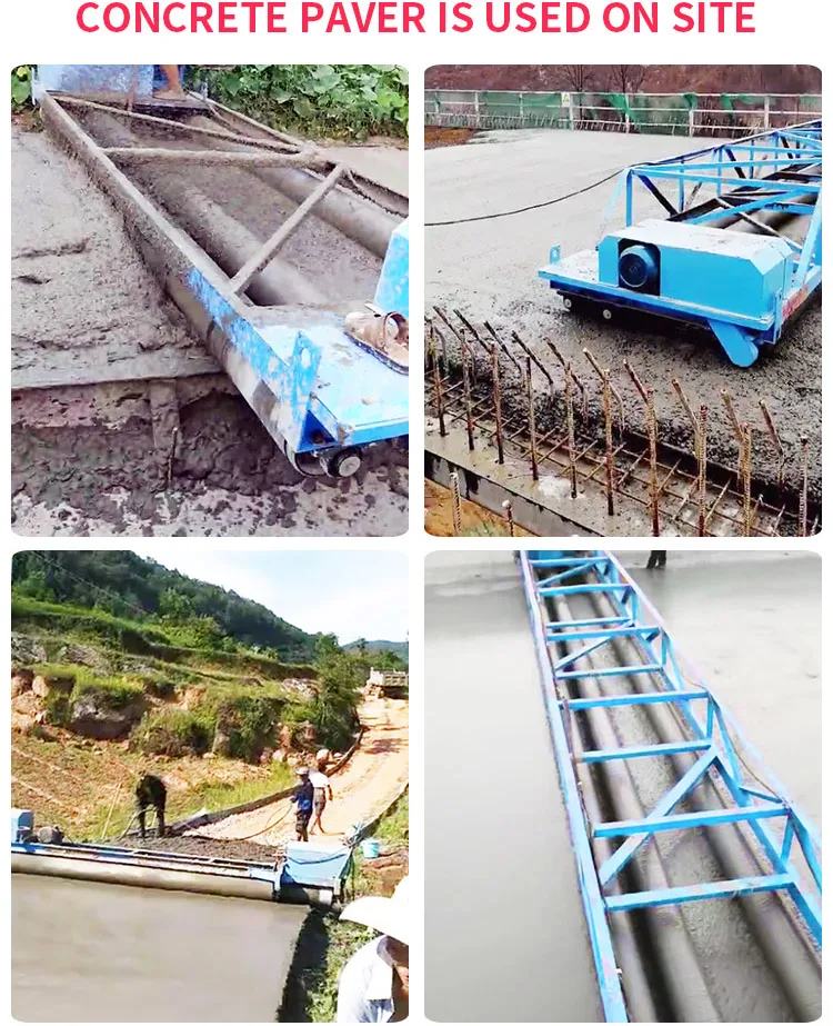 High Efficiency Concrete Road Paving Machine - Triple Roller with Vibrators