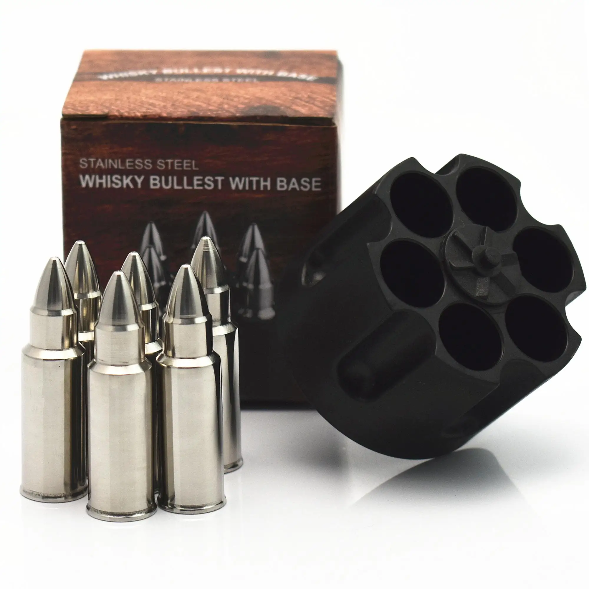 6 Pcs Bullets Shaped Stainless Steel Ice Cubes,Whisky Bullets Stones ...