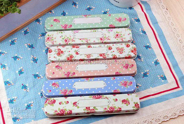 Personalized Metal Tin Pencil Box - Cute & Elegant