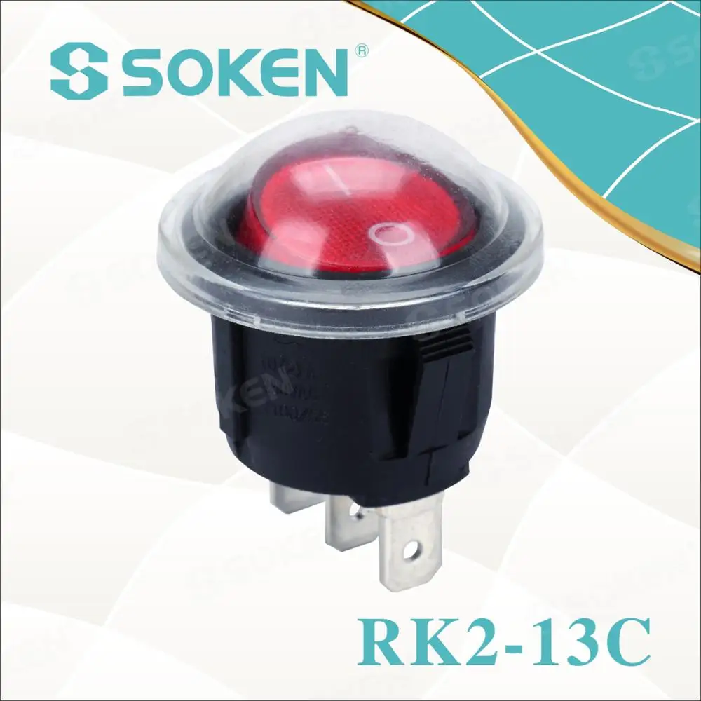 Soken Waterproof Small Round Switch/kema Keur Approved Rocker Switch ...