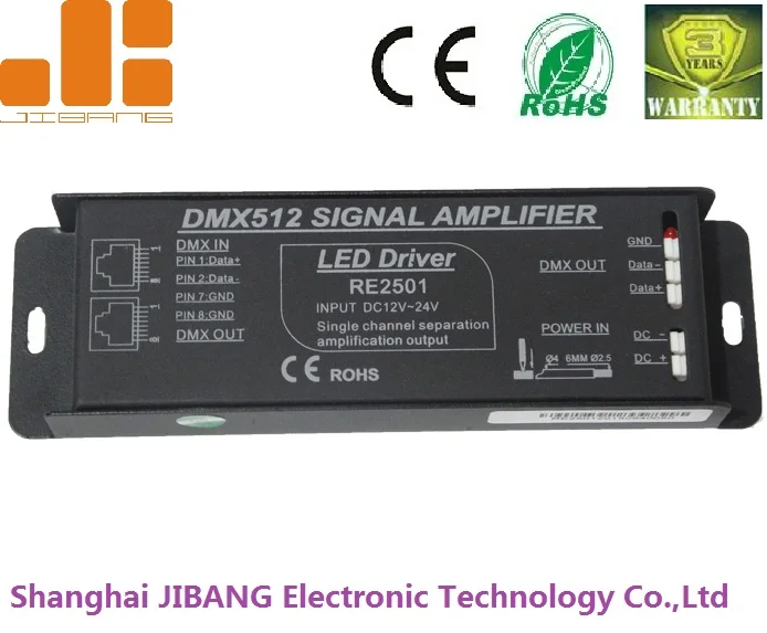 DMX Booster 1CH - Amplify DMX512 Signal for LED Control