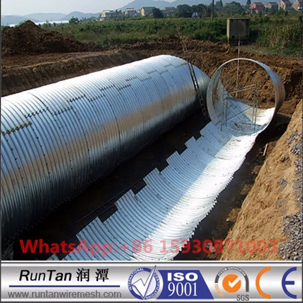 Steel Pipe Culvert Corrugated 18" Dia Galvanized 14 Gauge - Buy Under ...