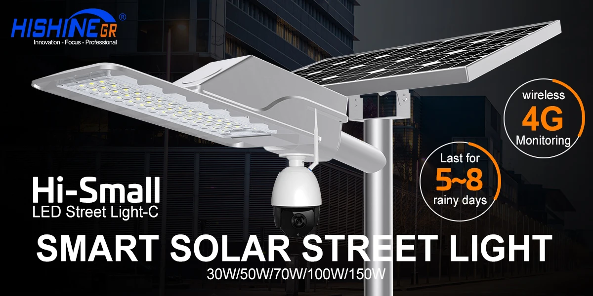 High Lumen 30w 50w 70w Waterproof Ip67 Camera Cctv 4g Wifi Solar Panel ...