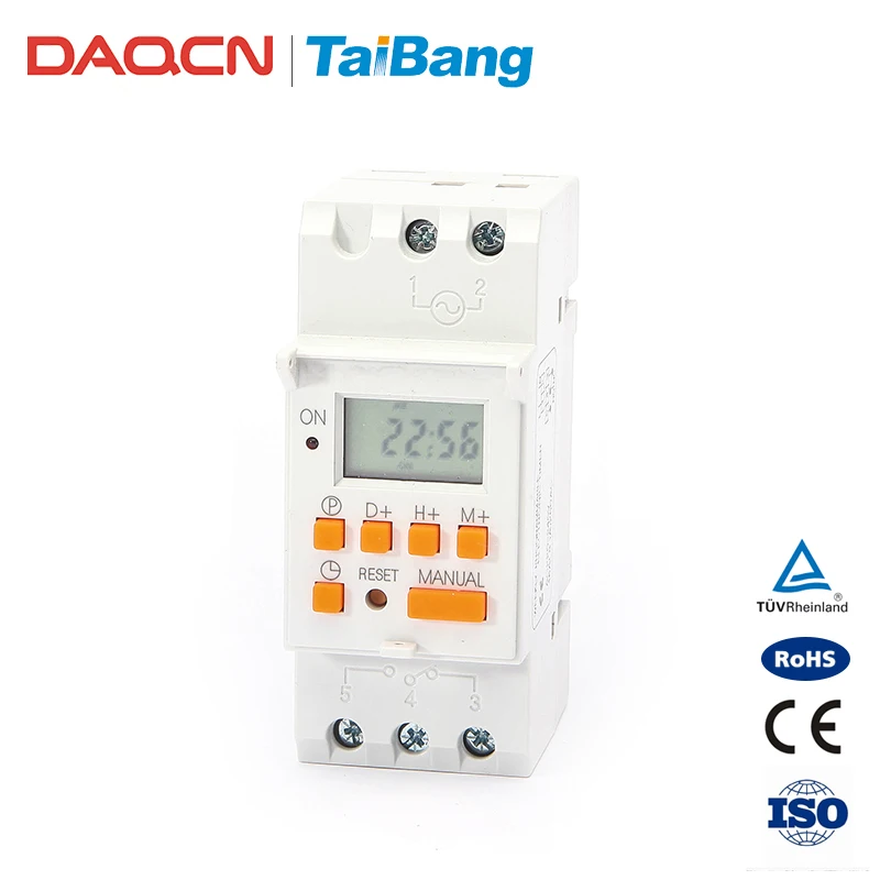 DHC15A Digital Timer Switch - Weekly Programmable Timer with AC220V, 3 ...