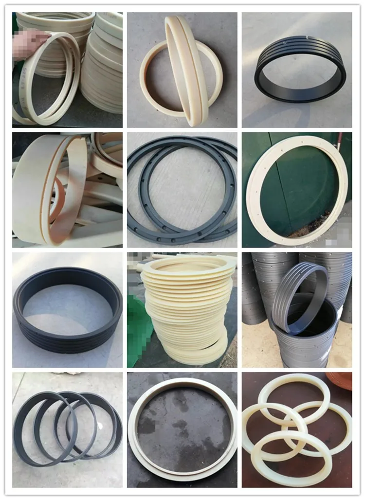 Large Diameter Black MC Nylon PA6 Seal Ring Plastic Wear Ring