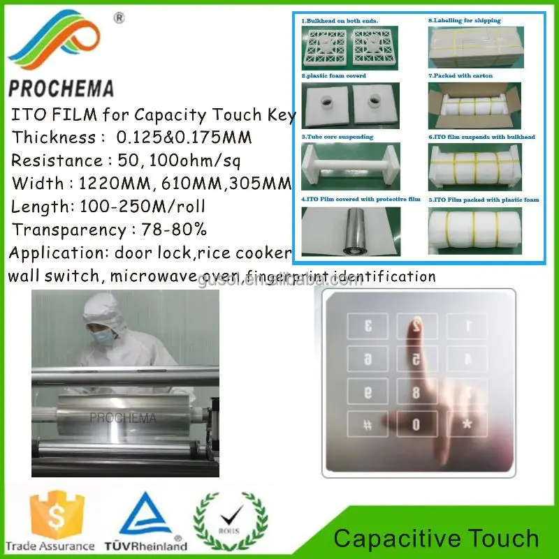 Transparent Conductive Electrode Sensor Ito Film - Buy Ito Pet Film ...