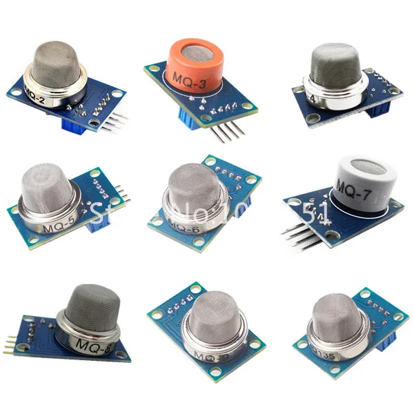 Gas Detector Mq-2 Mq-3 Mq-4 Mq-5 Mq-6 Mq-7 Mq-8 Mq-9 Mq-135 Kit Gas ...