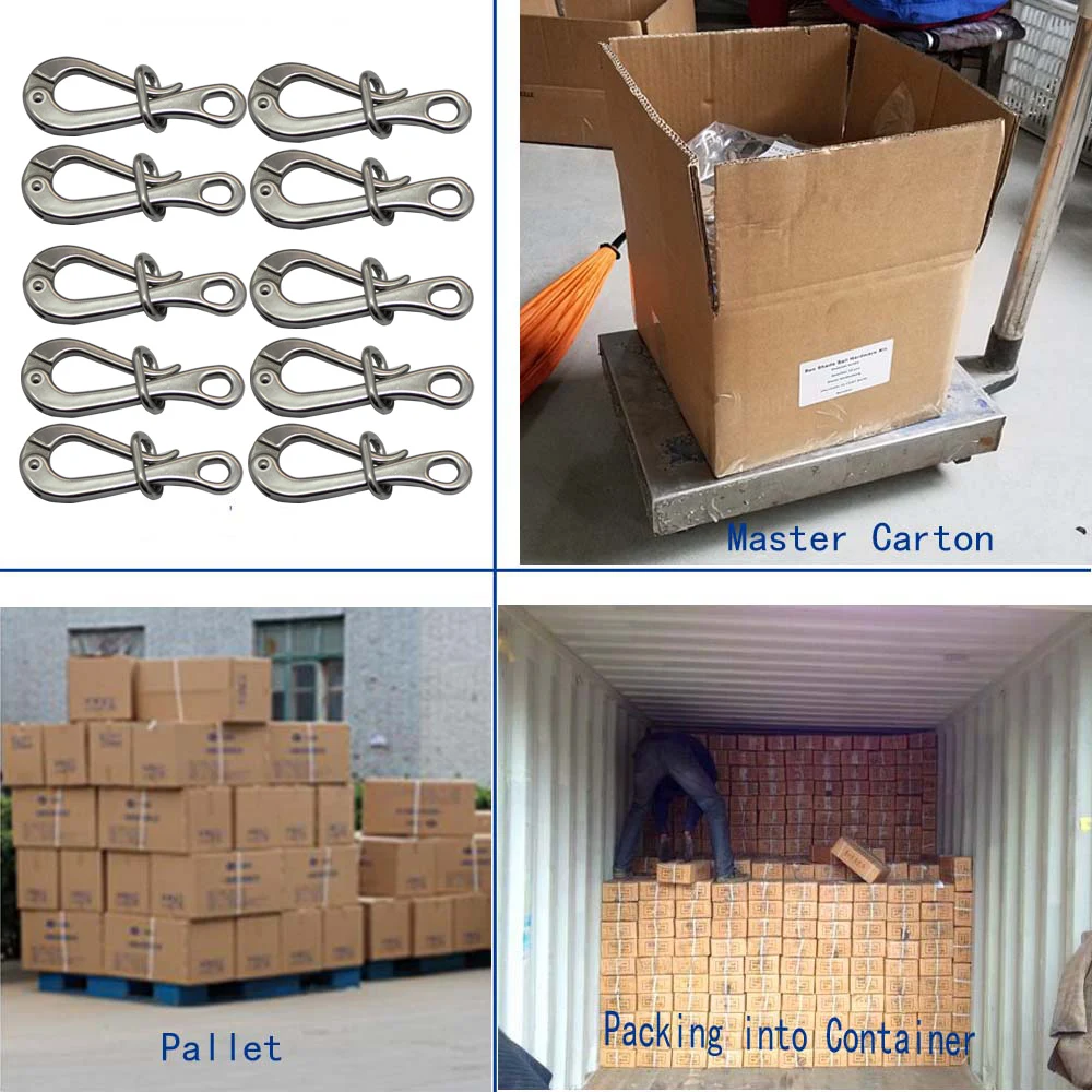 Stainless Steel Marine Quick Release Eye Folding Loop Pelican Hook