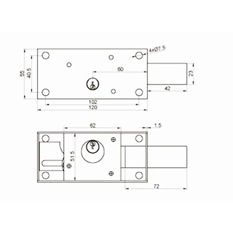 1120 Roller Shutter Door Security Gate Lock with Keys