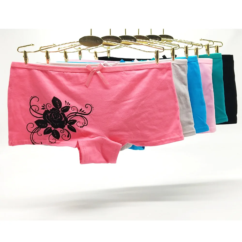 Women's Boxer Briefs - Floral Hot Pink Cotton Underwear