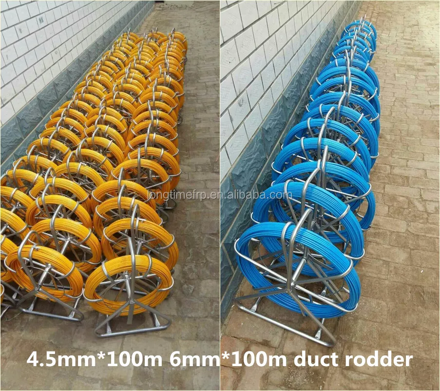 4.5mm-18mm 200m Cable Pulling Tools Fiberglass Snakes Electric Duct ...