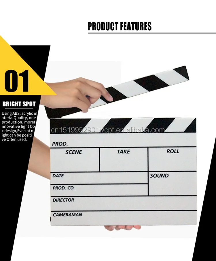 New Designed Led Clapper Board,Film Movie Clapper Board Light Box - Buy ...