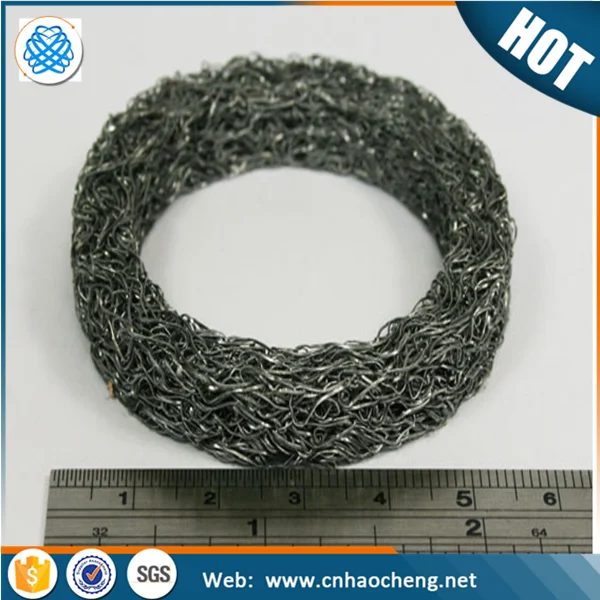 Stainless Steel 304 316 430 Compressed Knitted Wire Mesh Ring Foam ...