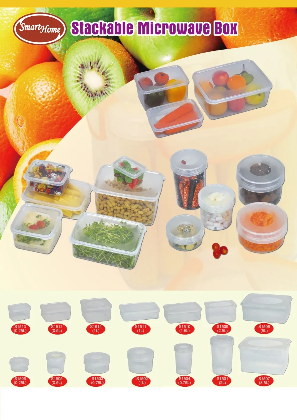 2l Bpa Free Round Plastic Food Storage Containers With Lids - Buy ...