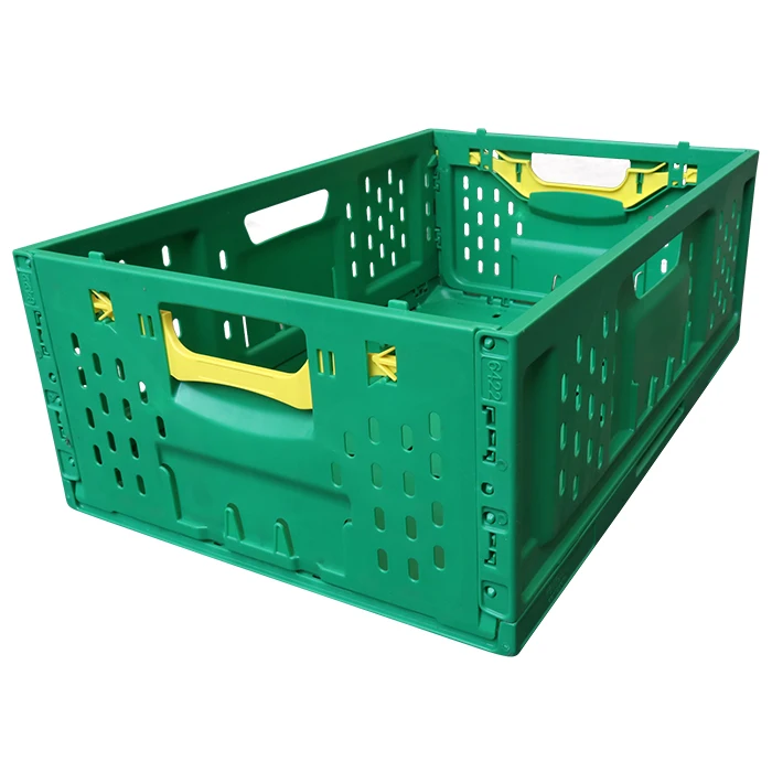 QS Vented Mesh Stack Plastic Baskets - 60L for Supermarket
