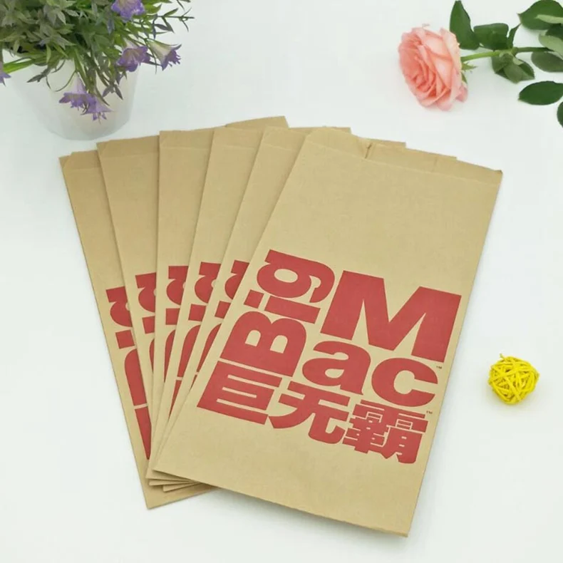 Custom Printed Paper Bag Kfc Food Packaging Bag Brown Kraft Paper Bags ...