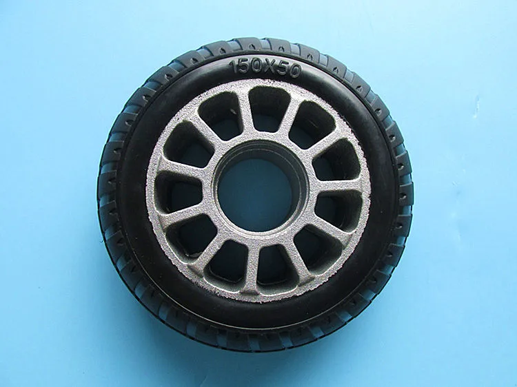 5 Inch 125mm Black Elastic Rubber Industry Wheels (aluminium Rim) - Buy ...