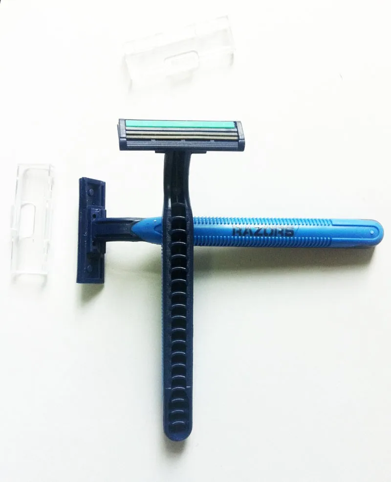 New Rubber Handle Two Blades Disposable Razor - Buy Rubber Handle Twin ...