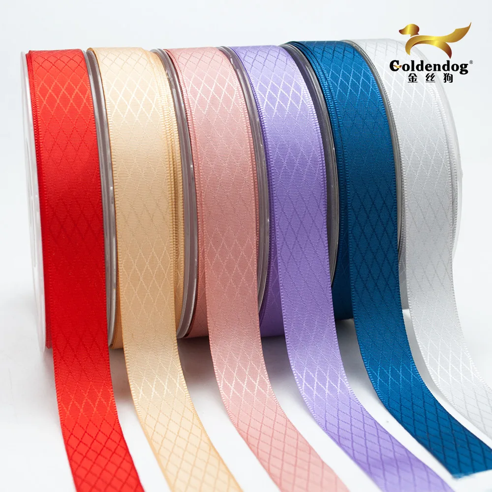 16mm Width 100% Polyester High Density Shiny Purl Double Sided Satin ...