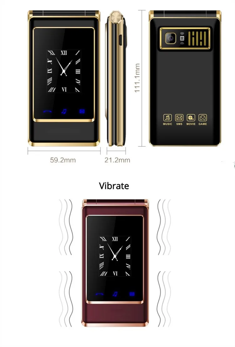 Original Unlocked Touch Screen Dual Screen Flip Mobile Phone A15 Dual ...