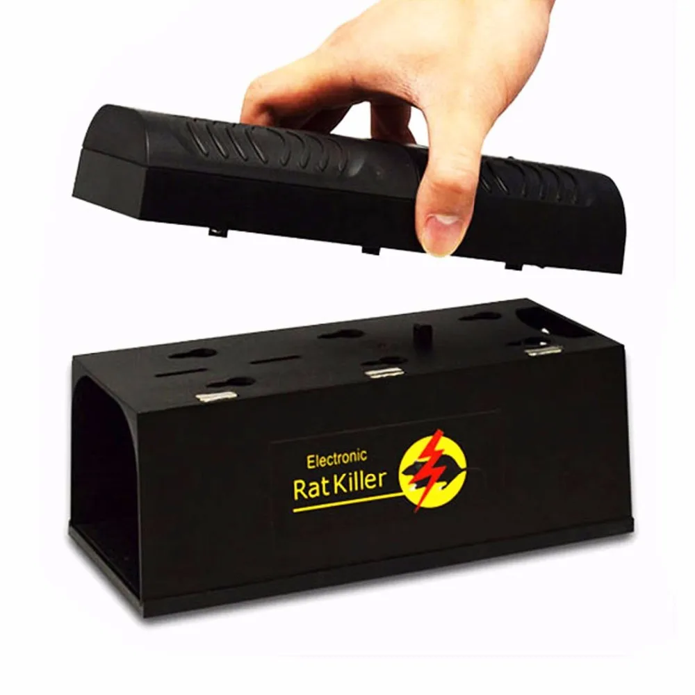 High Pressure Black Electric Rat Killer Trap - Effective & Humane