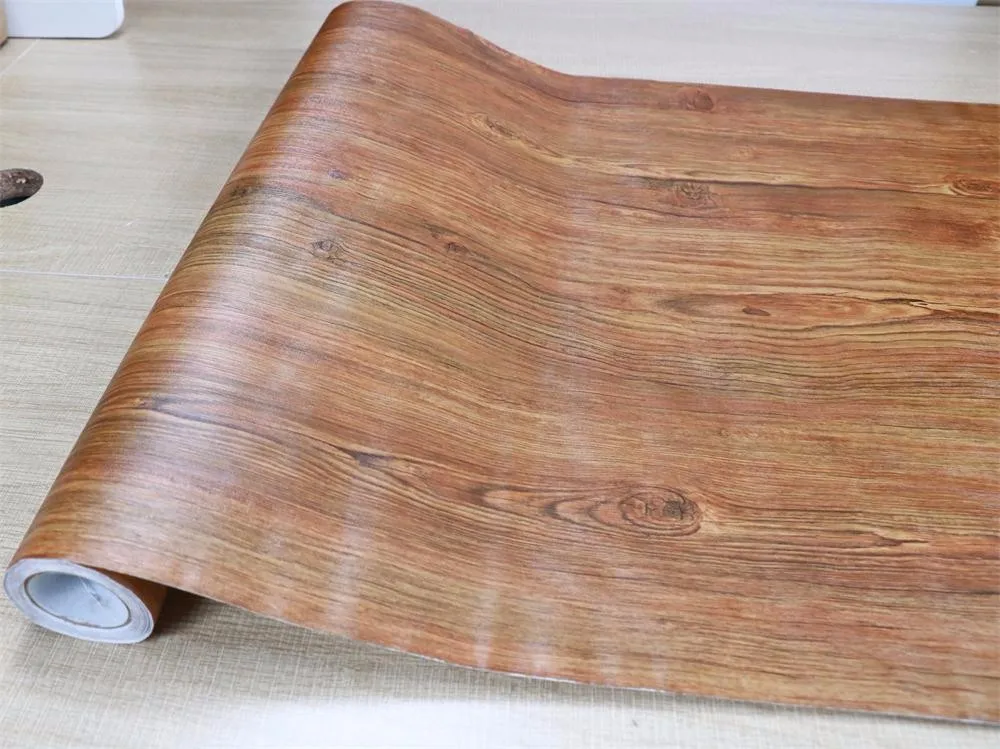 Modern Designs PVC Vinyl Self Adhesive Wood Veneer Wallpaper