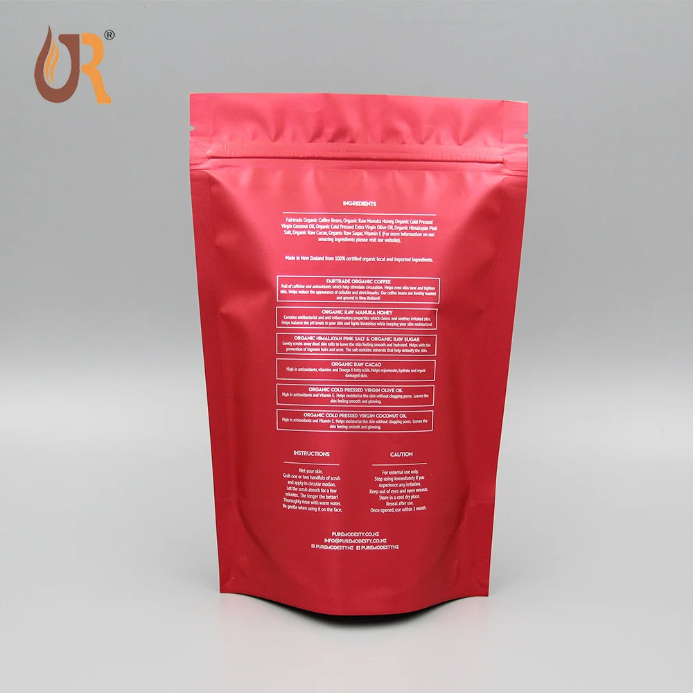Custom Printed Doypack Mylar Bags Wholesale Coffee Body Scrub Packaging ...