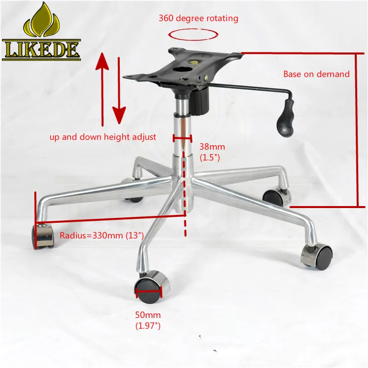 Durable Office Chair Stand Base - Aluminum Outdoor Swivel