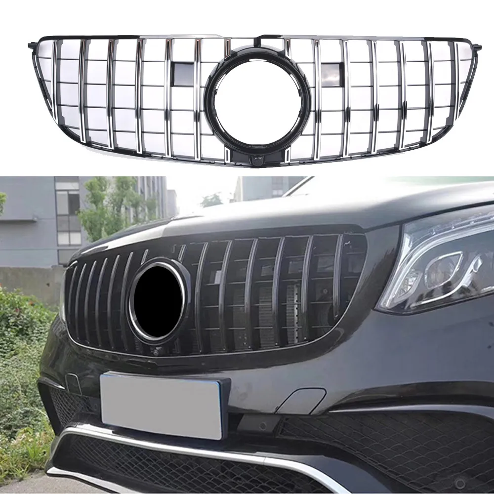 Abs Gt Style Front Bumper Honeycomb Mesh Grille Grill For Mercedes Ben ...