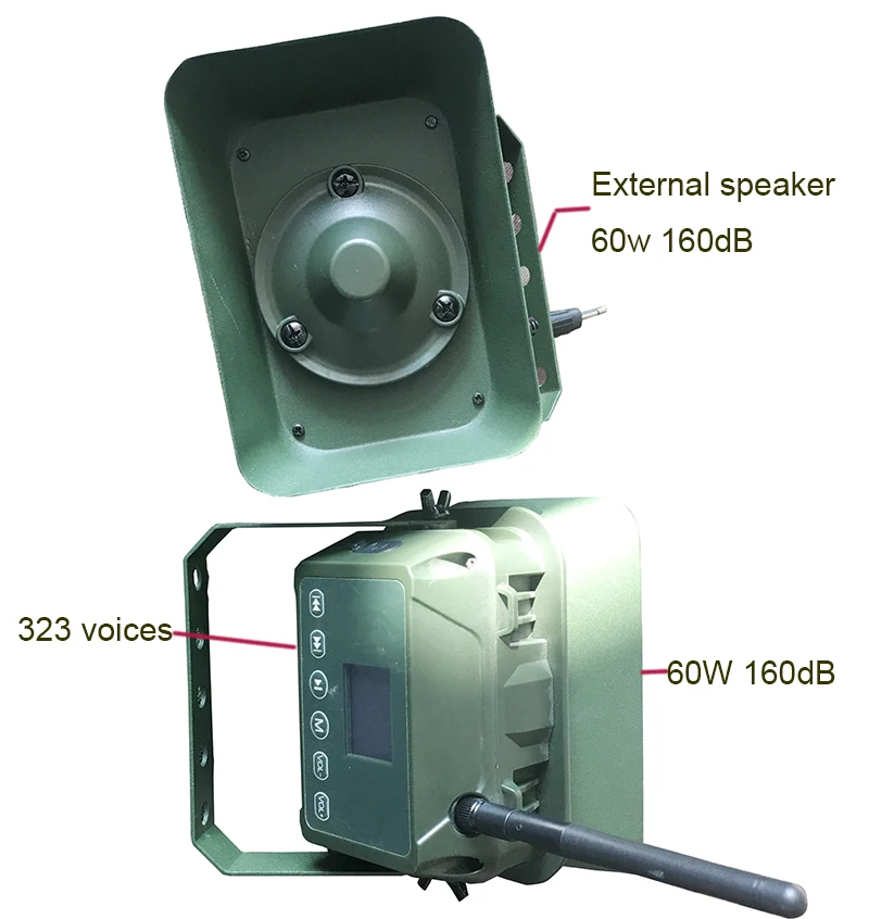 60w Speaker Mp3 Player Bird Decoy Bird Caller 15key Control Outdoor ...