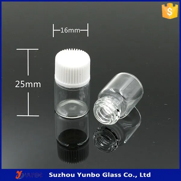 2 Dram 7.5ml 1/4 Oz Clear And Amber All Size Of Glass Vial For ...