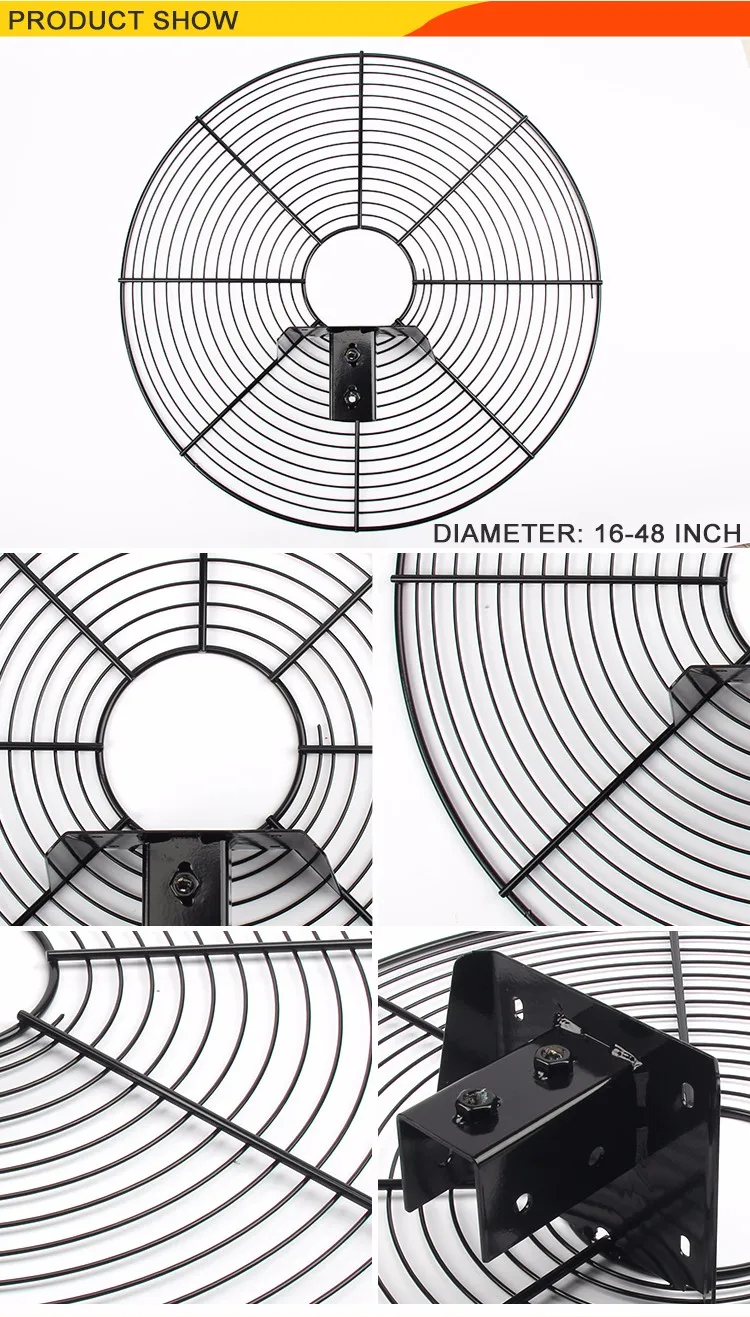 Customized Black Chrome 304 Stainless Steel Wire Mesh Cooling Fan Guard