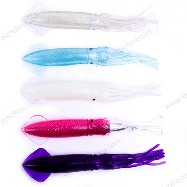 Luminous With Insert Tube Soft Plastic Squid Lure - Buy Squid Lure,Soft ...