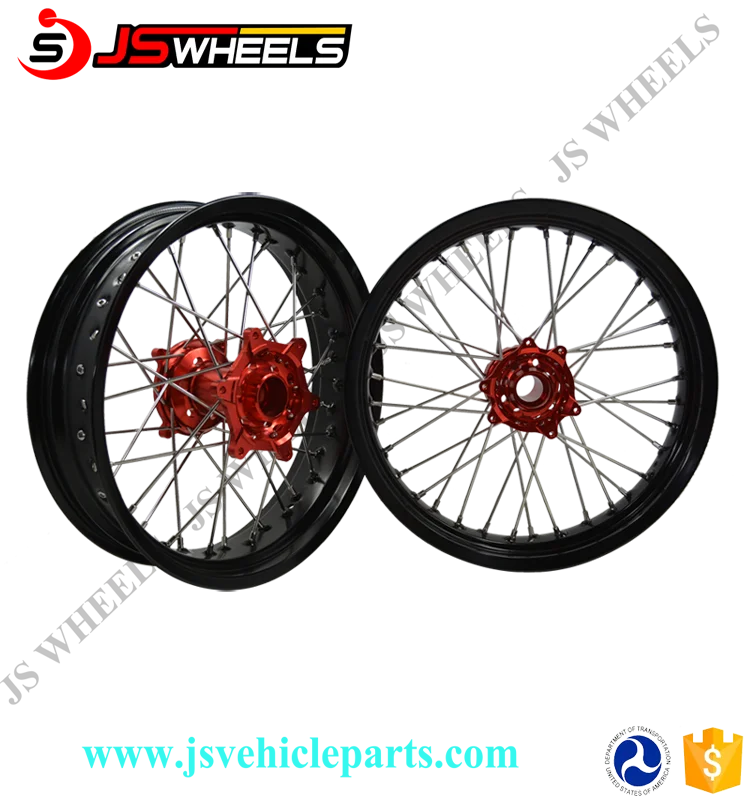 17 Inch Cnc Aluminum Supermoto Spoke Wheels 17 Inch Chrome Motorcycle