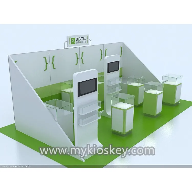 Retail phone booth cellphone display counter for sale