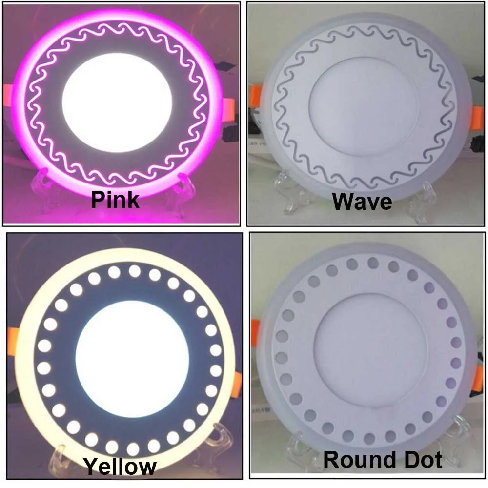 Decorative Pattern Recessed Mounted Double Color Led Panel Light - Buy ...